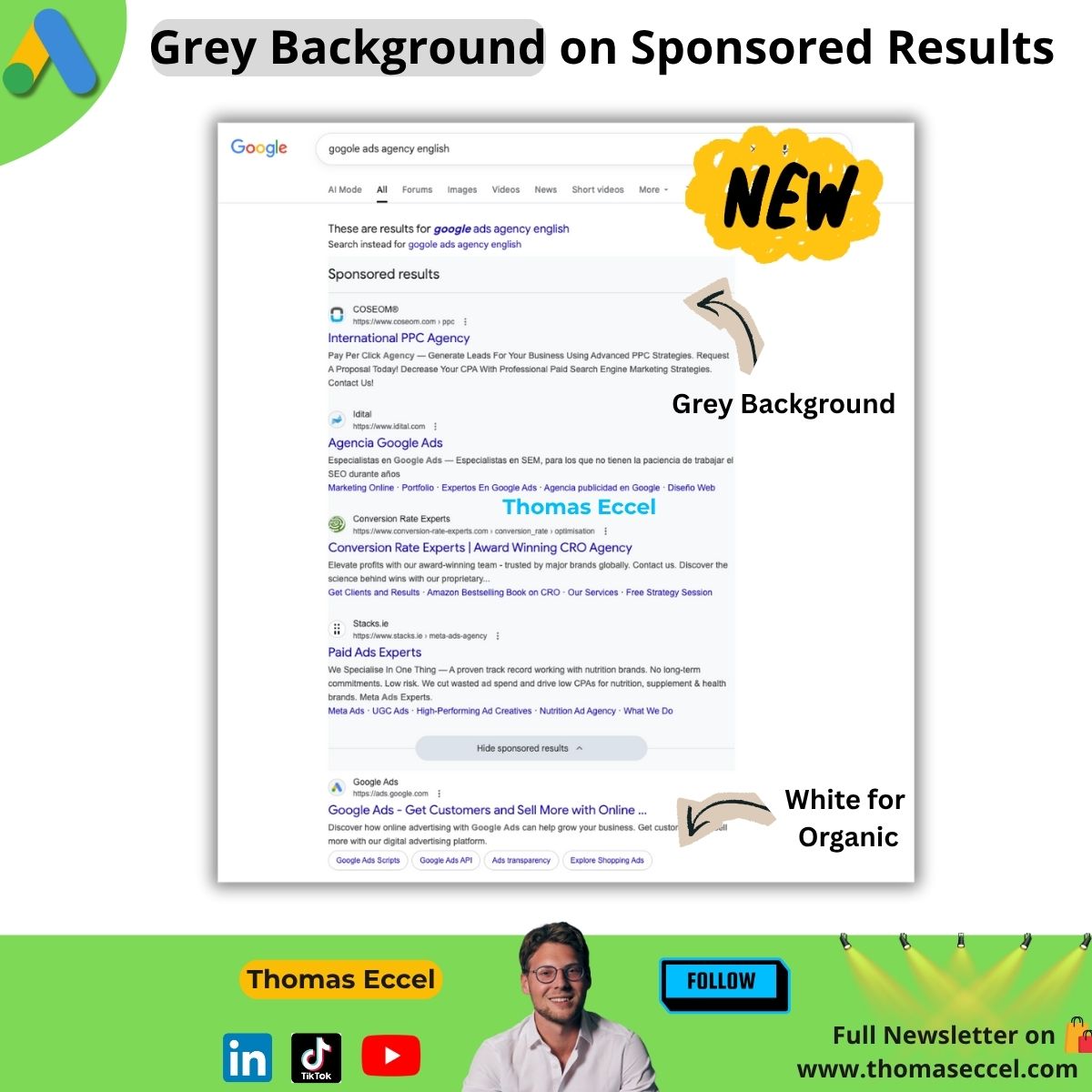 New Grey Background on Sponsored Results for Google Ads - UX Update ...